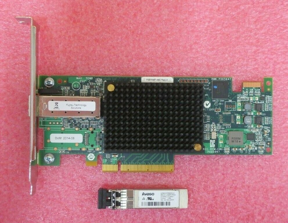 New Fujitsu Emulex LPe16000 16Gb/s FC Single Port HBA PCIe LP S26361 ...