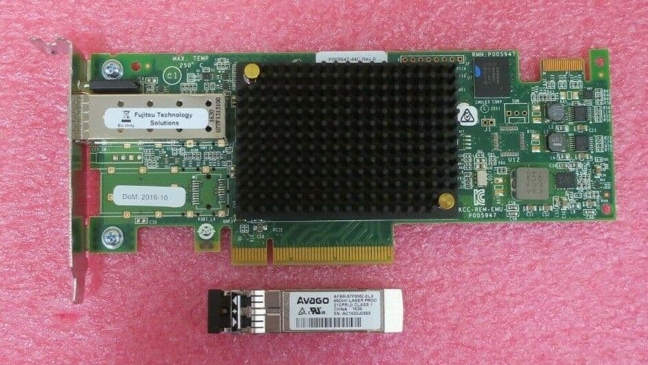 New Fujitsu Emulex LPe16000 16Gb/s FC Single Port HBA PCIe LP S26361 ...