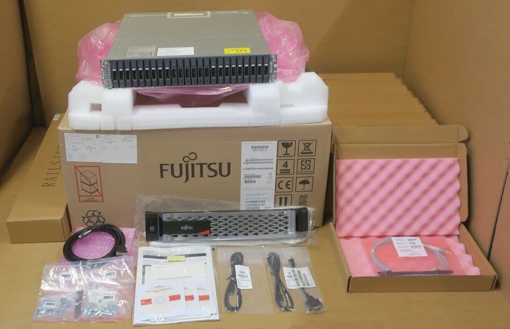 NEW Fujitsu Eternus AB5100 Base All-flash Array 128GB RAM 24-Bay 18x 7 ...