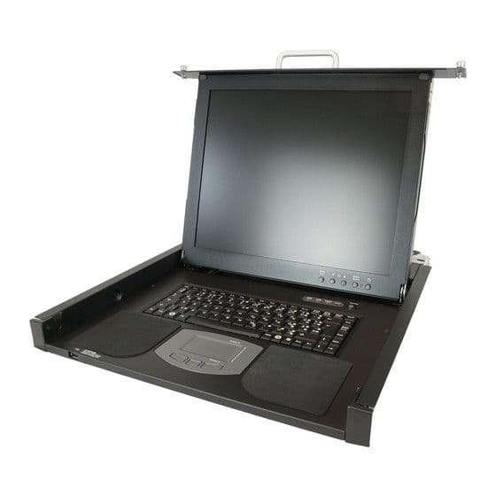 NEW Fujitsu Primergy RC25 US Rackmount Console KMM 17" TFT S26361-K1387 ...