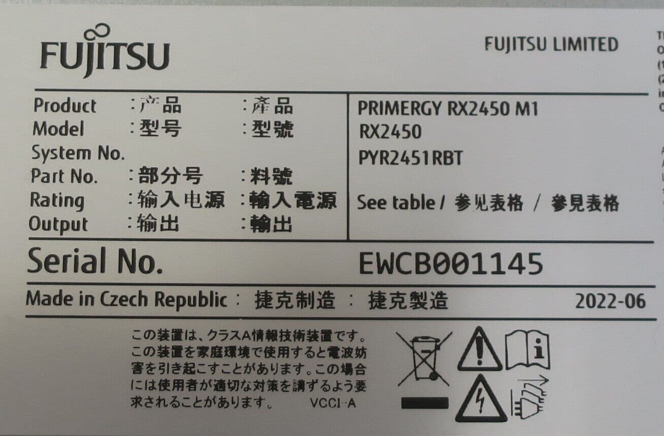 NEW Fujitsu Primergy RX2450 M1 2x 24C EPYC 7443 512GB RAM 2x 480GB SSD ...