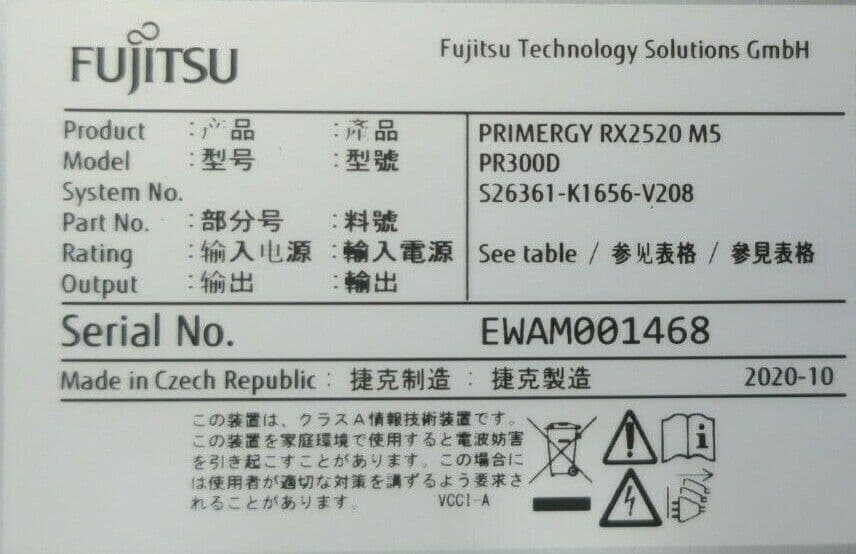 New Fujitsu Primergy RX2520 M5 8-Core Silver 4208 16GB Ram 8x 2 5" Bay ...