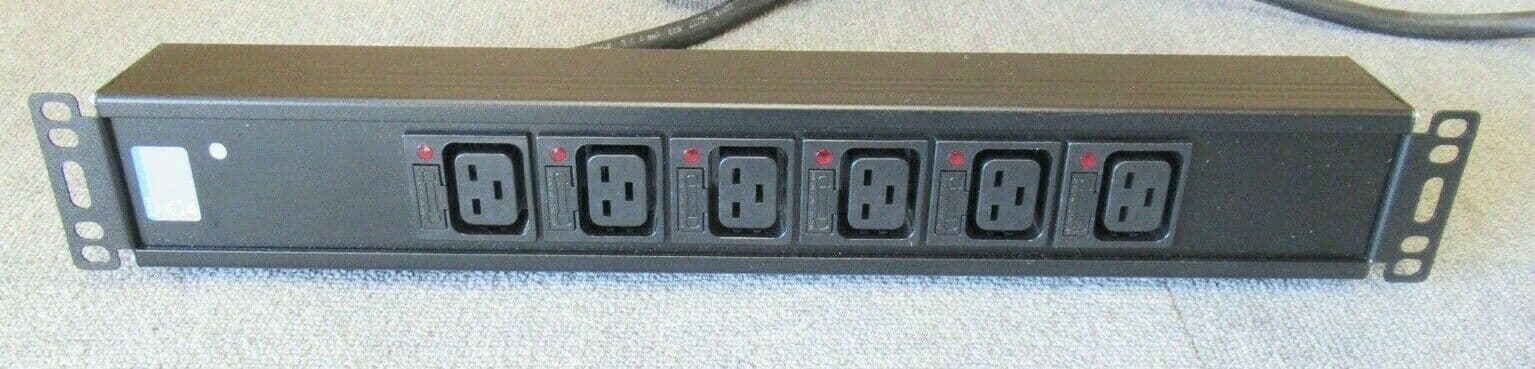 New G4 Power 6 Way Horizontal Rack Mount IEC C19 PDU With 32A Commando Plug