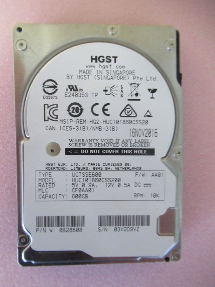 NEW HGST UltraStar HUC101860CSS200 2 5" 600GB 10K SAS 12Gb/s HDD 0B28808