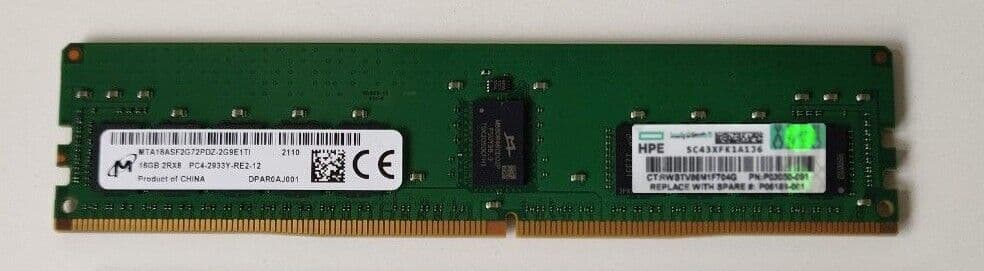 NEW HP 16GB 2Rx8 DDR4 PC4-2933Y REG ECC 288P Server Memory P06188-001 ...