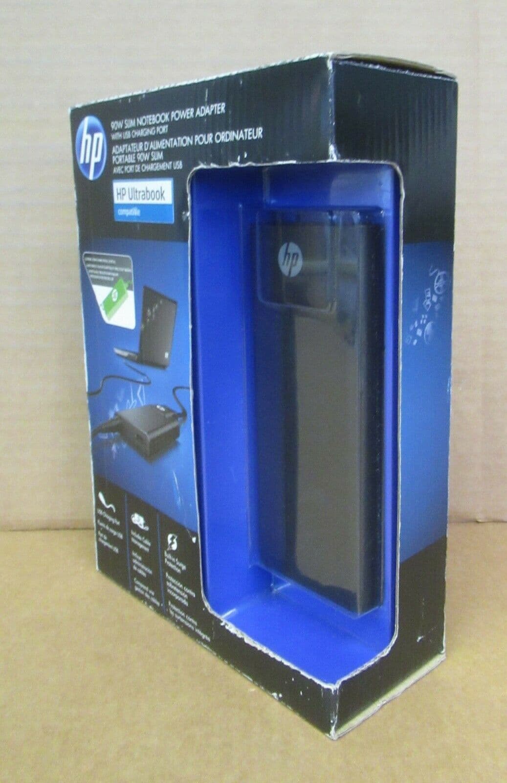 New HP 90W 19 5V 4 62A Slim Notebook Travel USB Port Power Adapter ...