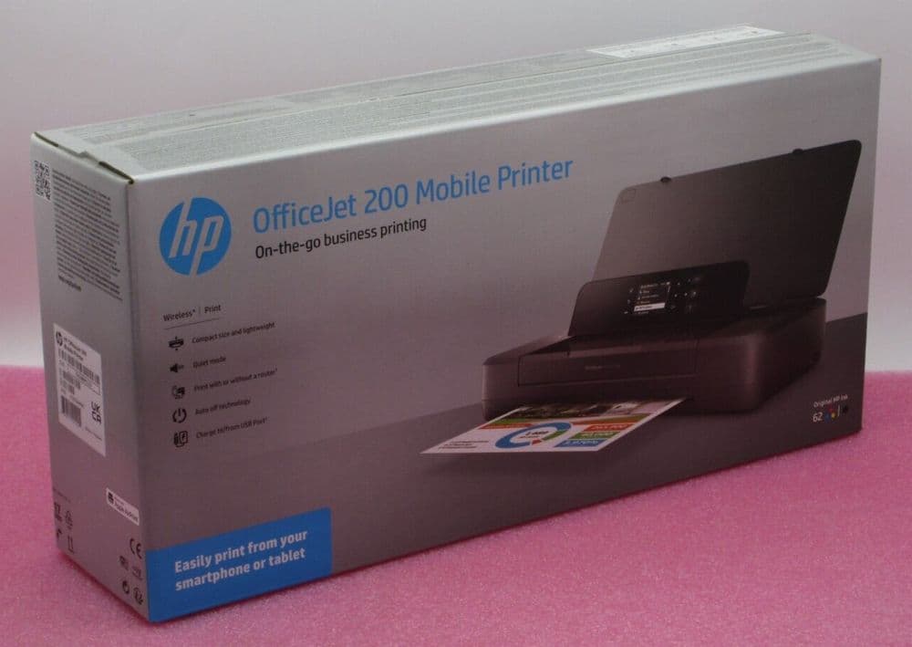 NEW HP Officejet 200 Mobile Printer Colour Portable Wireless Inkjet ...