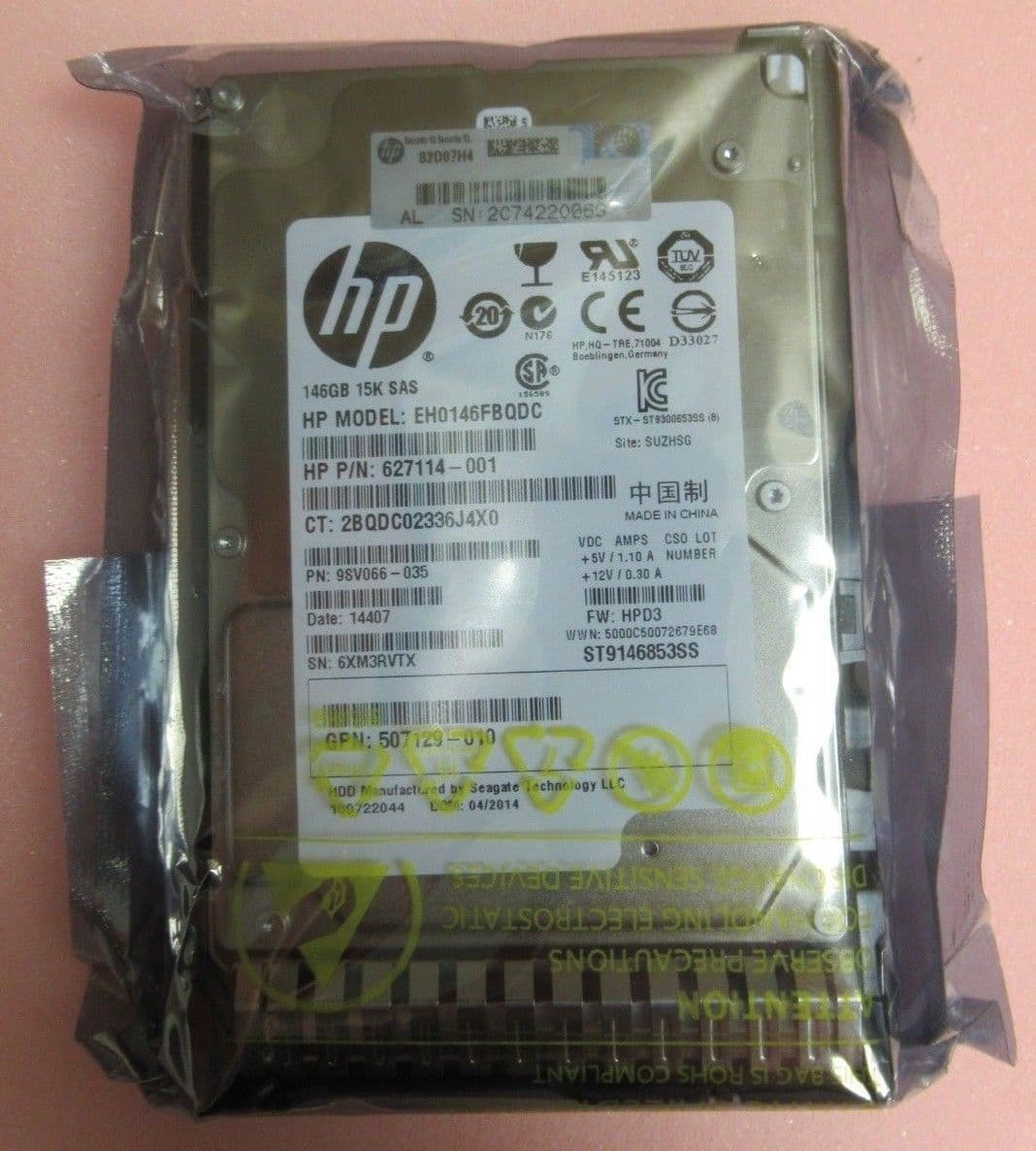 New HP ProLiant G8 G9 146GB 2 5" SAS 6GB/s 15k Hard Drive HDD 653950-001