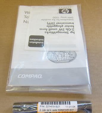 New HP Storage Works 2Gb Small Form Factor Transceiver Kit 221470-B21