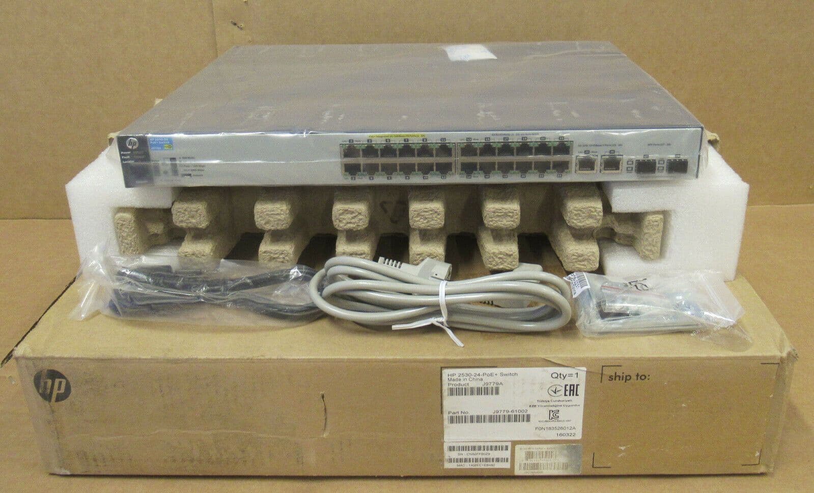 NEW HPE Aruba J9779A 2530-24-PoE 24x 10/100 Ports L2 Managed Ethernet ...