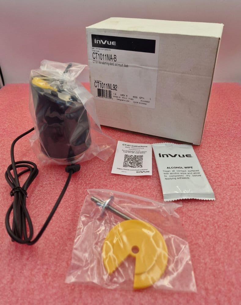 New InVue CT1011NA-B Non-Alarming Universal Tablet Stand Bolt Mount Black