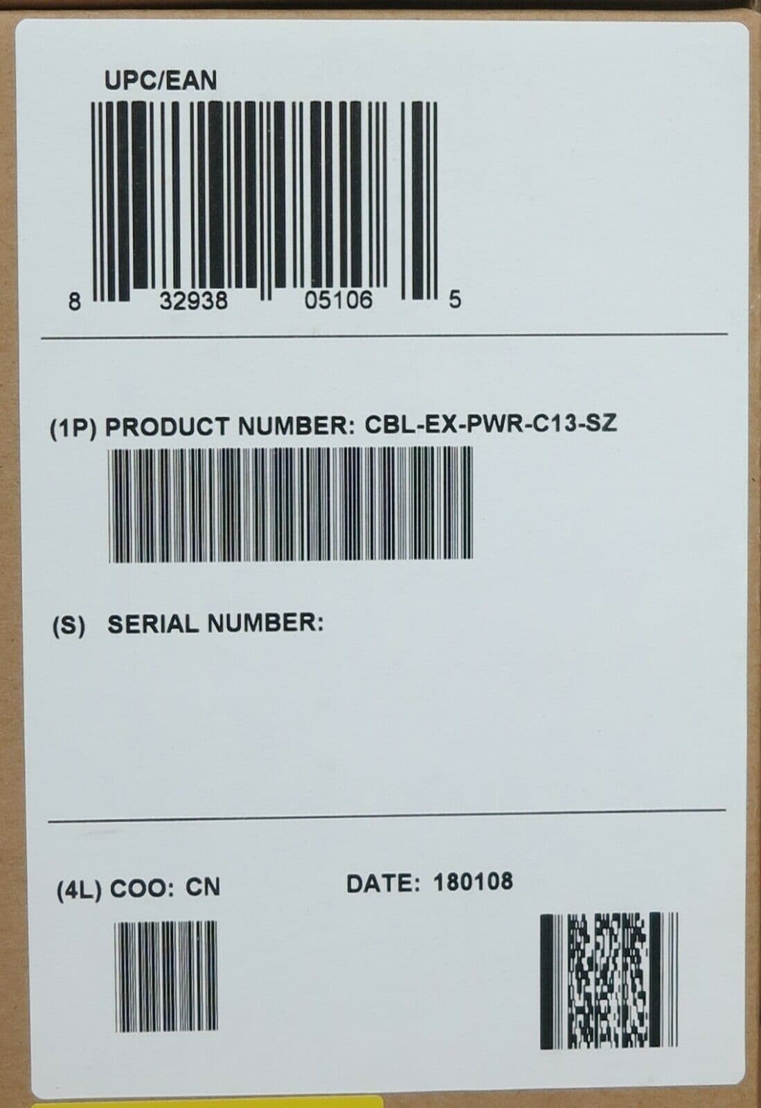 New Juniper Networks 2 5M Black IEC C13-SEV 6534-2 Power Cable CBL-EX ...