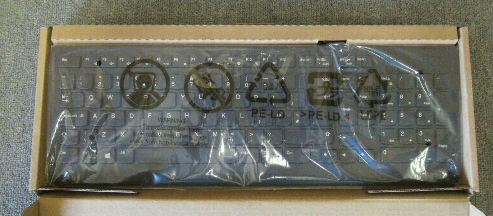 New Lenovo 00XH625 Calliope UK QWERTY USB Wired Slim Essential Keyboard