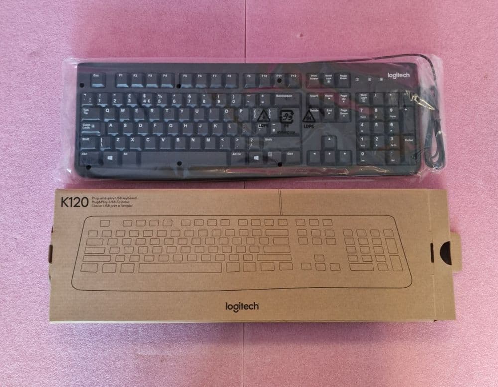 NEW Logitech K120 USB Business Keyboard 820-009904 YU0042 Wired QWERTY ...