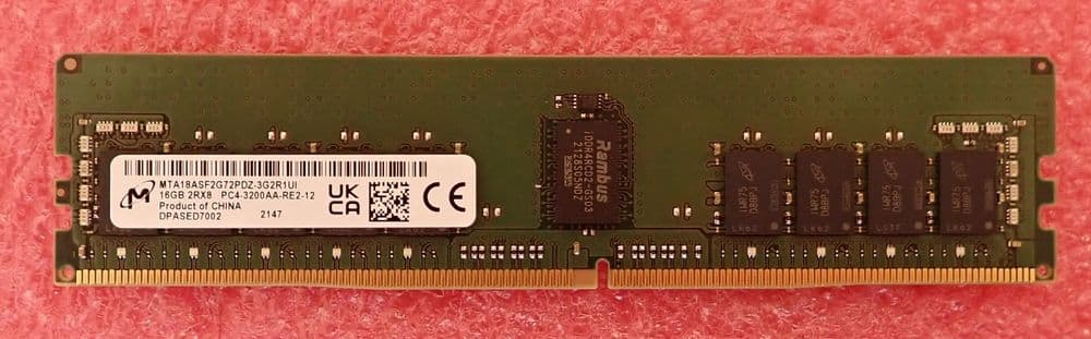 NEW Micron 16GB 2Rx8 DDR4 PC4-3200 ECC REG 288Pin Memory ...