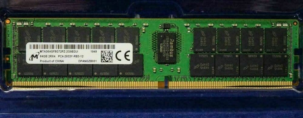 New Micron 64GB PC4-25600 DDR4-3200 288-Pin ECC REG Server Memory ...