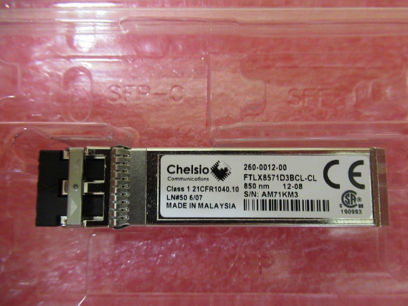 NEW NETAPP X6563-R6 10GBE 850nm SHORT REACH SFP OPTICAL TRANSCEIVER