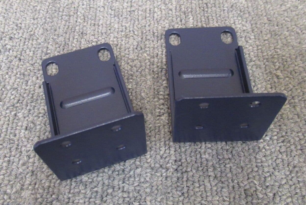 New Pair Of Left And Right Blue 1U Rack Mounting Ears With Screws