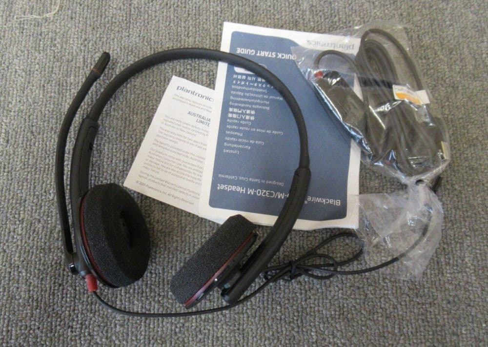 New Plantronics C320-M Blackwire USB Wired Over-the-Head Binaural ...