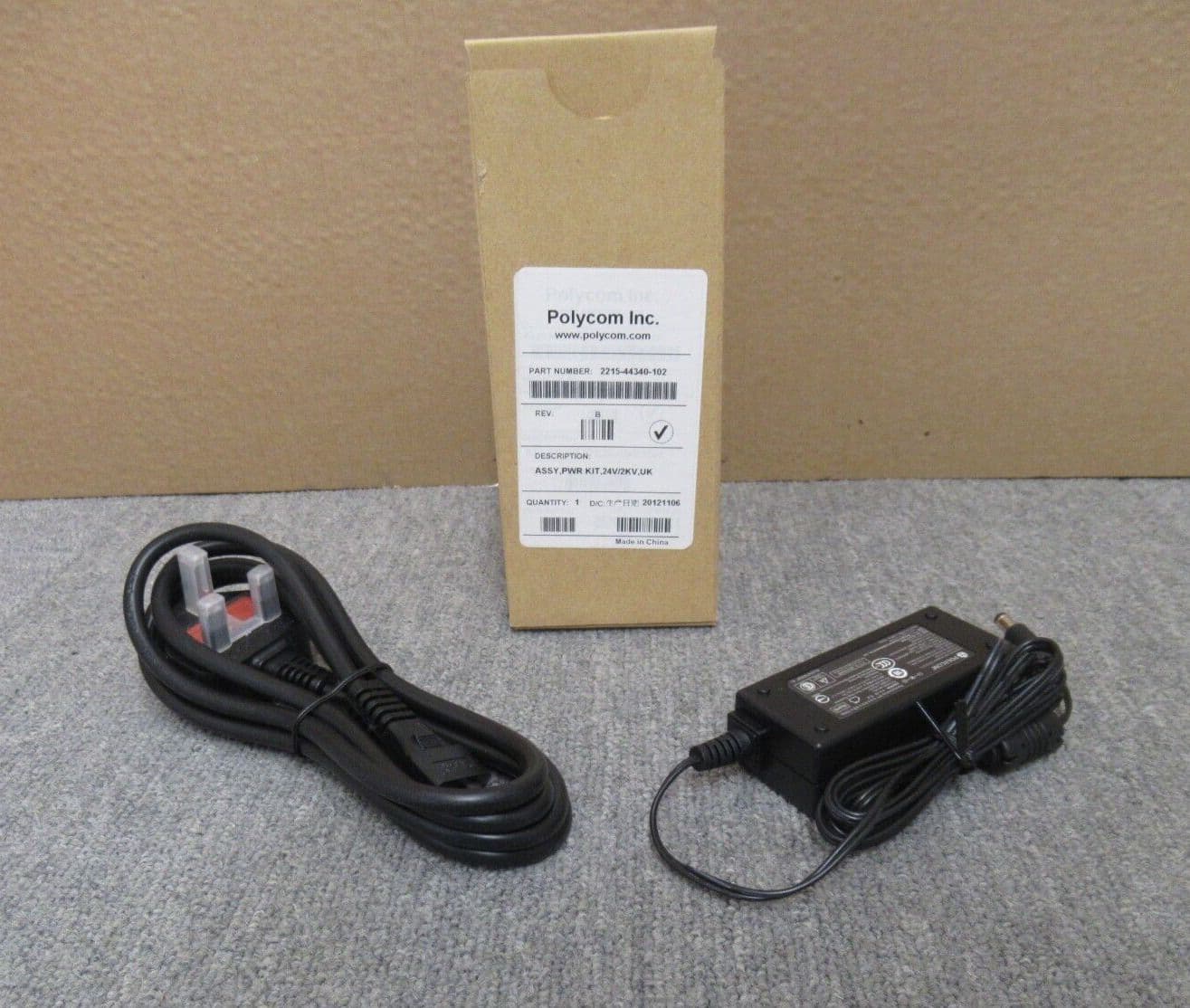New Polycom 2215-44340-102 SPA12A24B CX500 CX600 AC Power Adapter 12W ...