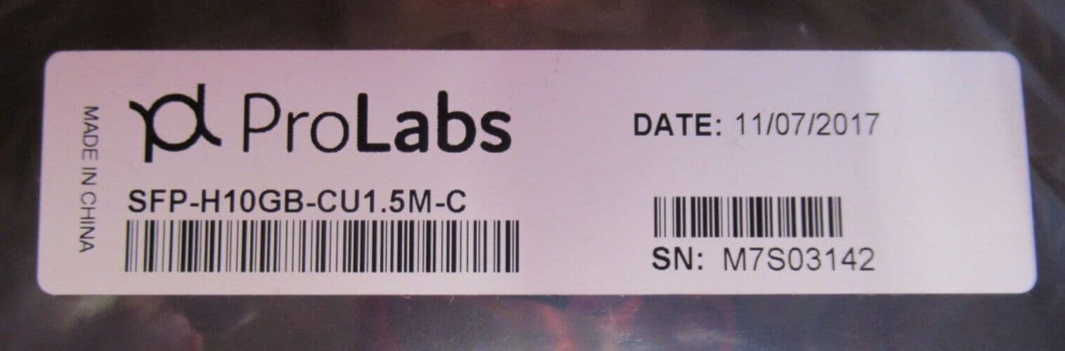 New Prolab SFP-H10GB-CU1 5M-C 1 5M-C SFP Passive Direct Attach Copper ...