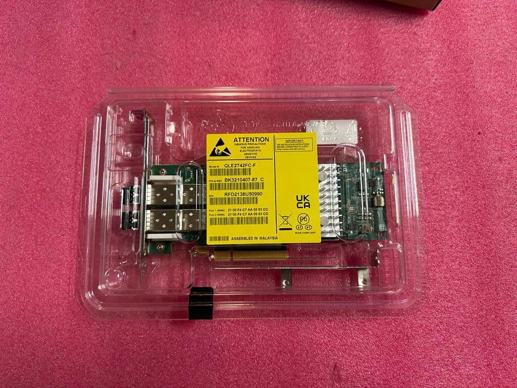 Qlogic Enclosures Dell Qlogic QLE2770 32GB SFP+ Fibre Channel Adapter