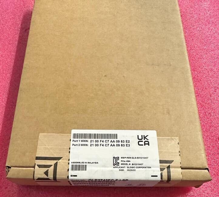 New Qlogic QLE2742 Dual Port 32GB SFP FC PCI-e HBA Card Adapter 2 x ...