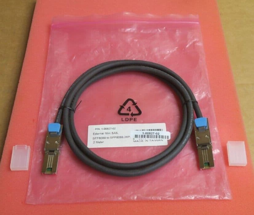 New Quantum 2 Metre External Mini SAS to Mini SAS SFF-8088 Cable 1-00827-02