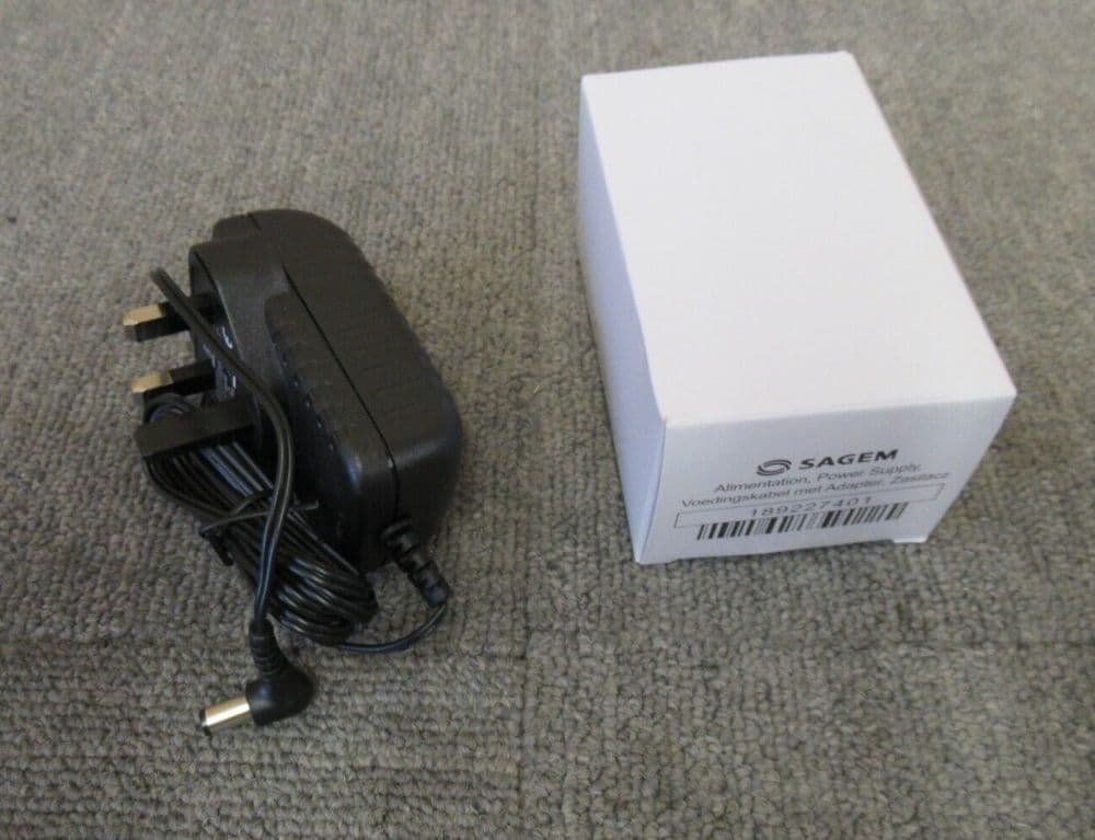 New Sagem 189227401 KSAFD1200150W1UK UK Plug AC/DC Power Adapter 18W ...