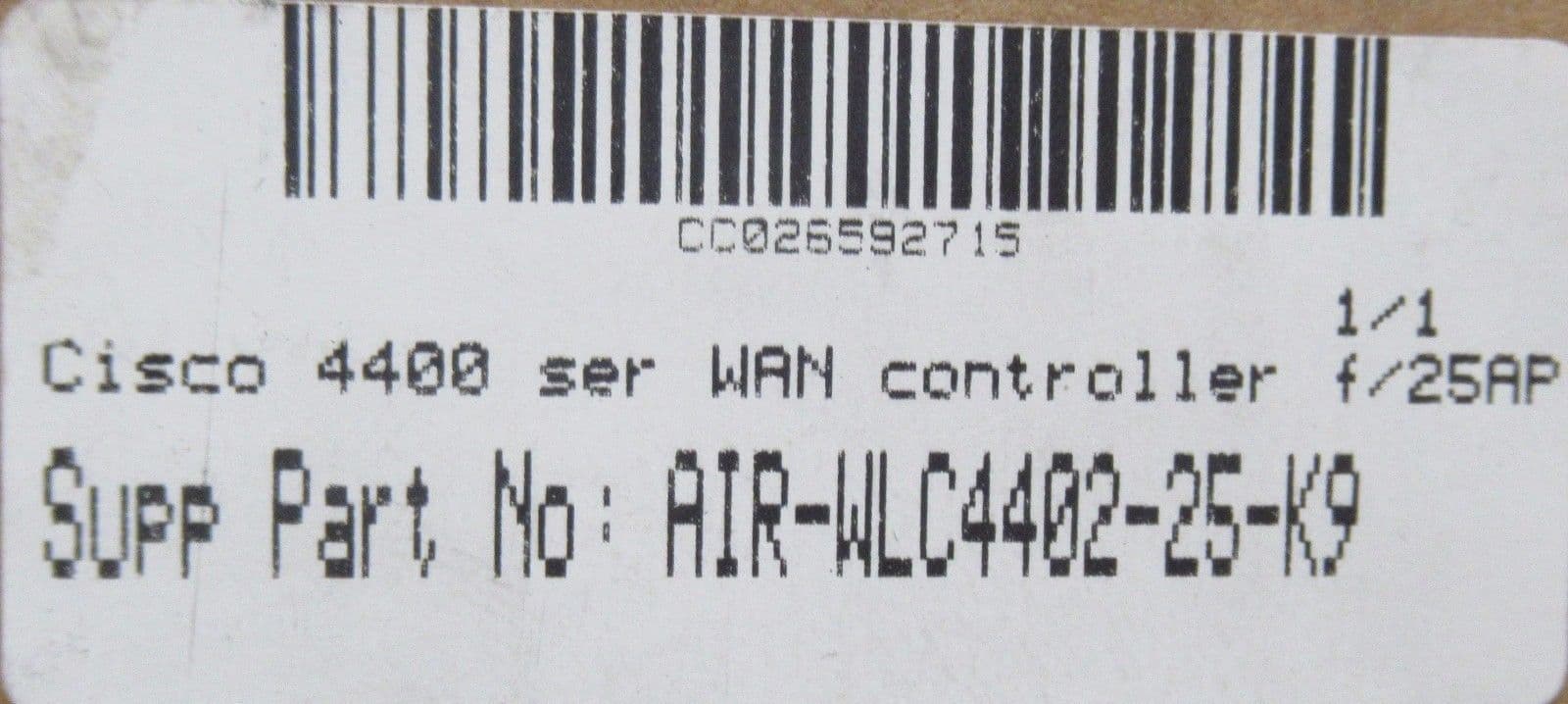 NEW SEALED Cisco AIR-WLC4402-25-K9 4400 Series Wireless Controller