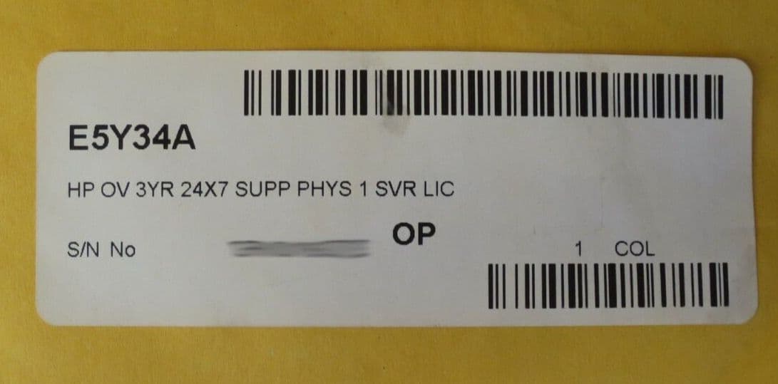 NEW SEALED HPE OneView with iLo Service OV 3yr 24x7 Supp Phys 1 Svr Lic ...