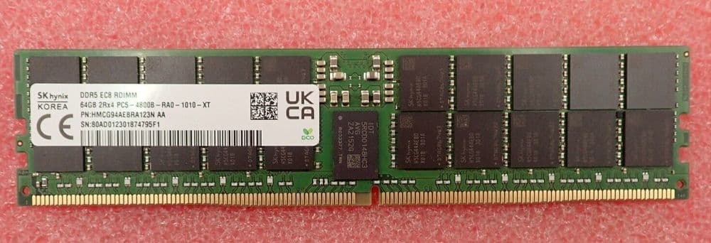 NEW SK Hynix 64GB 2Rx4 DDR5 PC5-4800 ECC REG RDIMM Server Memory HMCG94AEBRA123N
