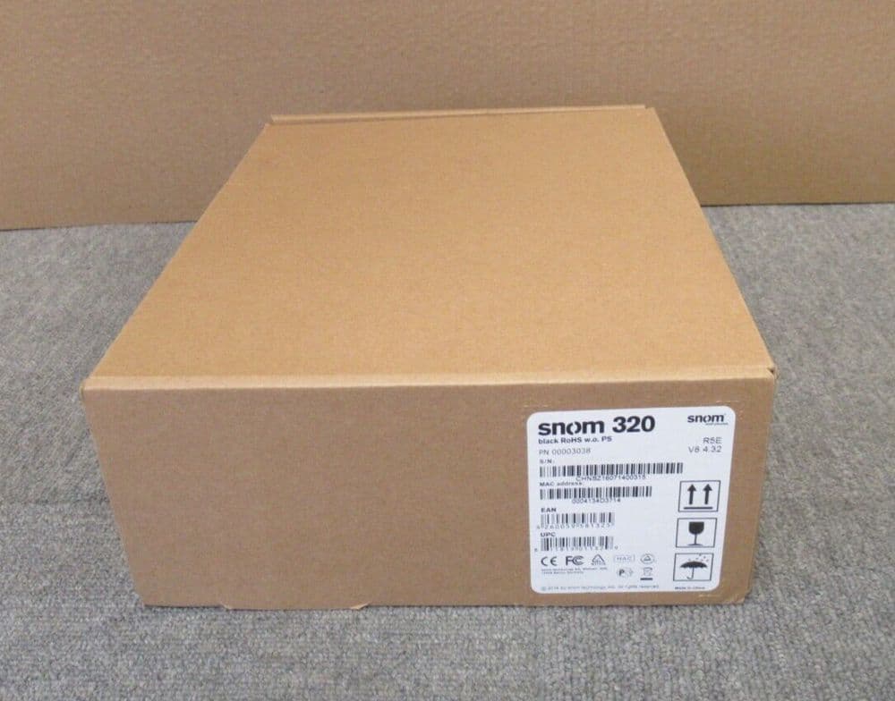 New Snom 320 00003038 VoIP SIP Digital Business Telephone Black