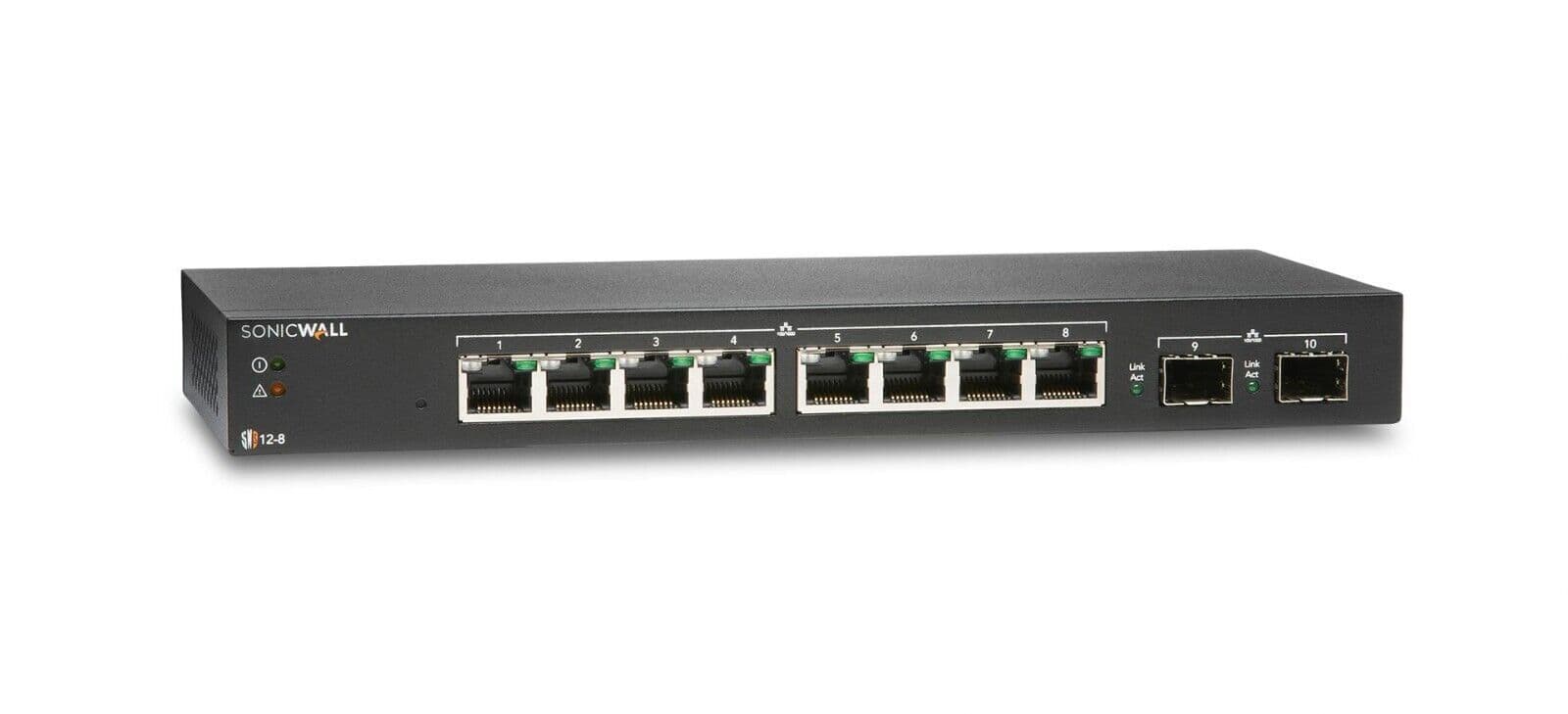 NEW SonicWall SWS12-8 8x Gigabit Ethernet 2x 1GbE SFP Port L2 Managed ...