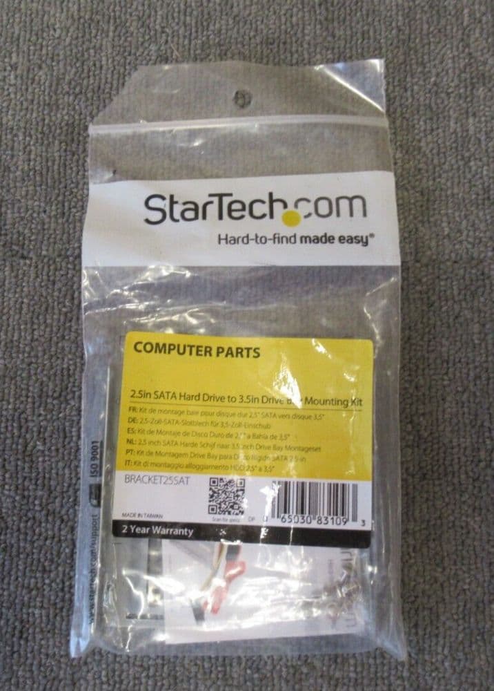 New StarTech BRACKET25SAT 2 5-inch to 3 5-inch SATA Hard Drive Bay ...