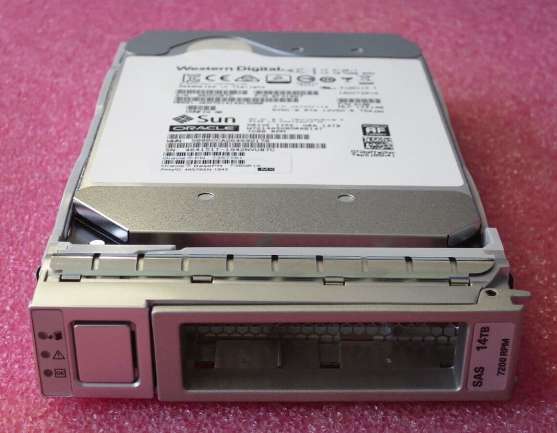 NEW Sun Oracle 14TB 7 2K 12Gb/s SAS 3 5" Hard Drive HDD In Caddy 7357761 7360615
