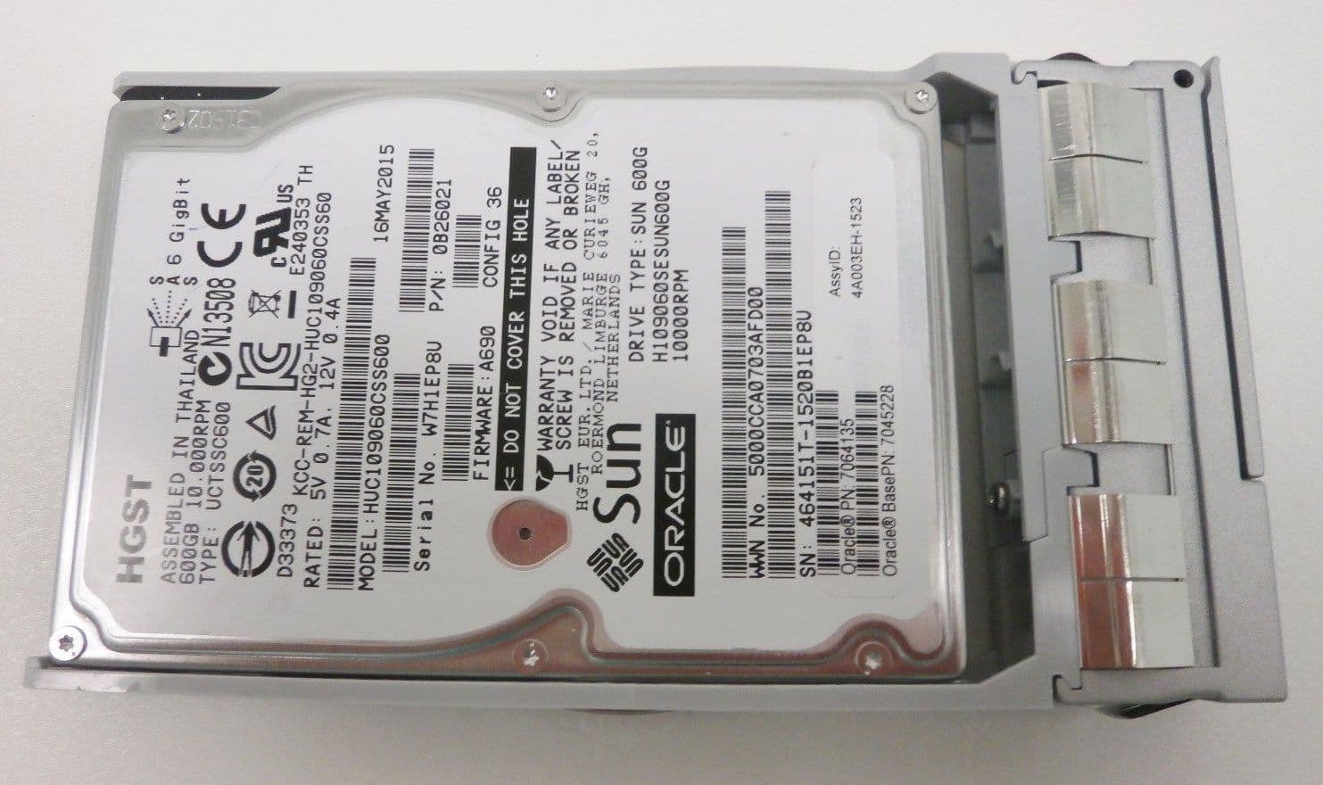 New Sun Oracle 7064135/7045228 600GB 10K SAS 2 5" Hard Drive HDD With ...