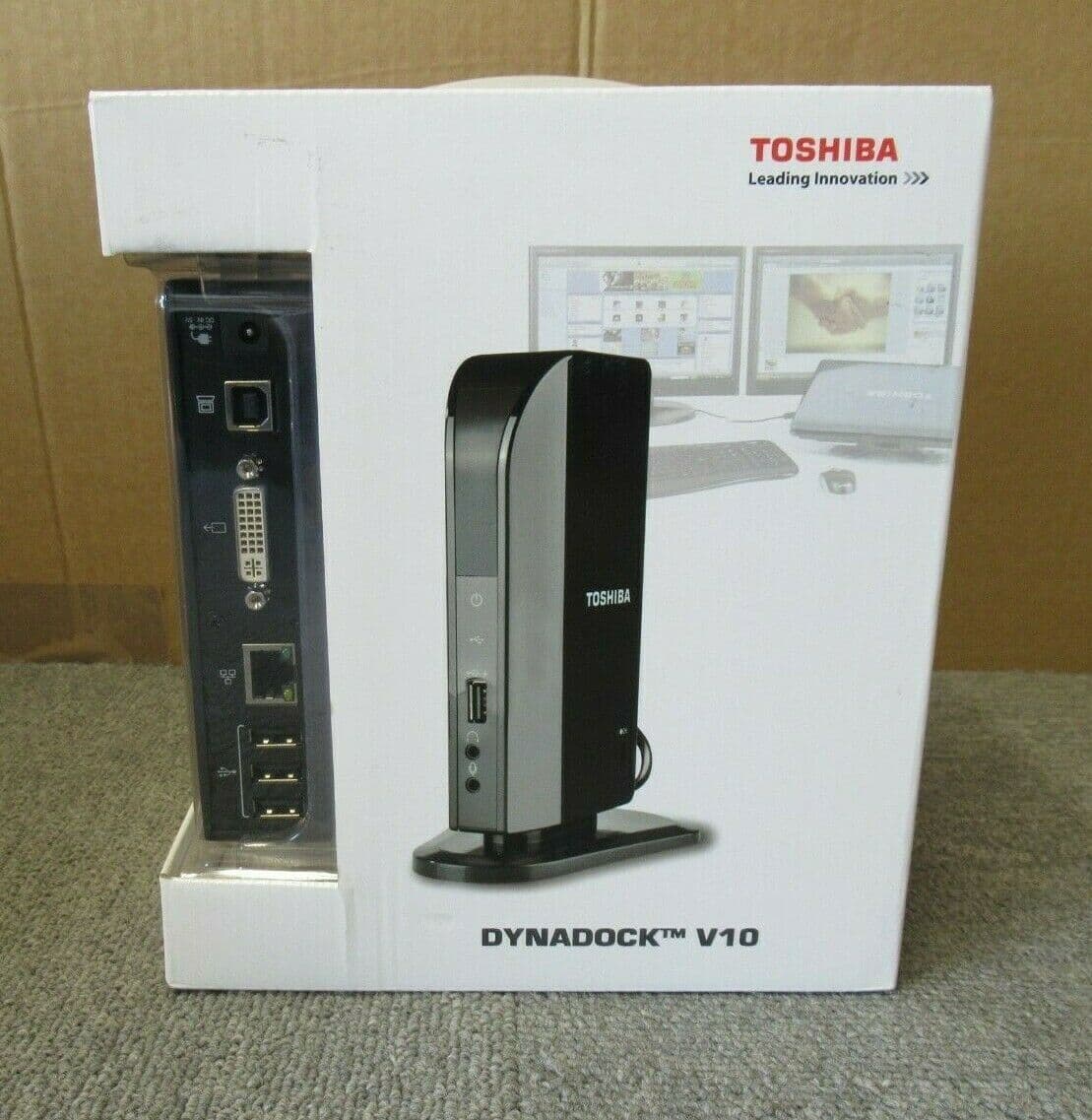 New Toshiba PA3778E-1PRP Dynadock V10 USB DVI-I Mini Port Replicator