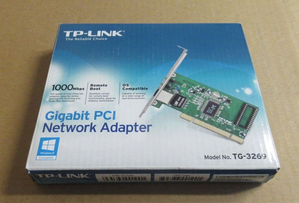 NEW Tp-Link TG-3269 10/100/1000Mbps 32-Bit 33/66Mhz Pci Gigabit ...