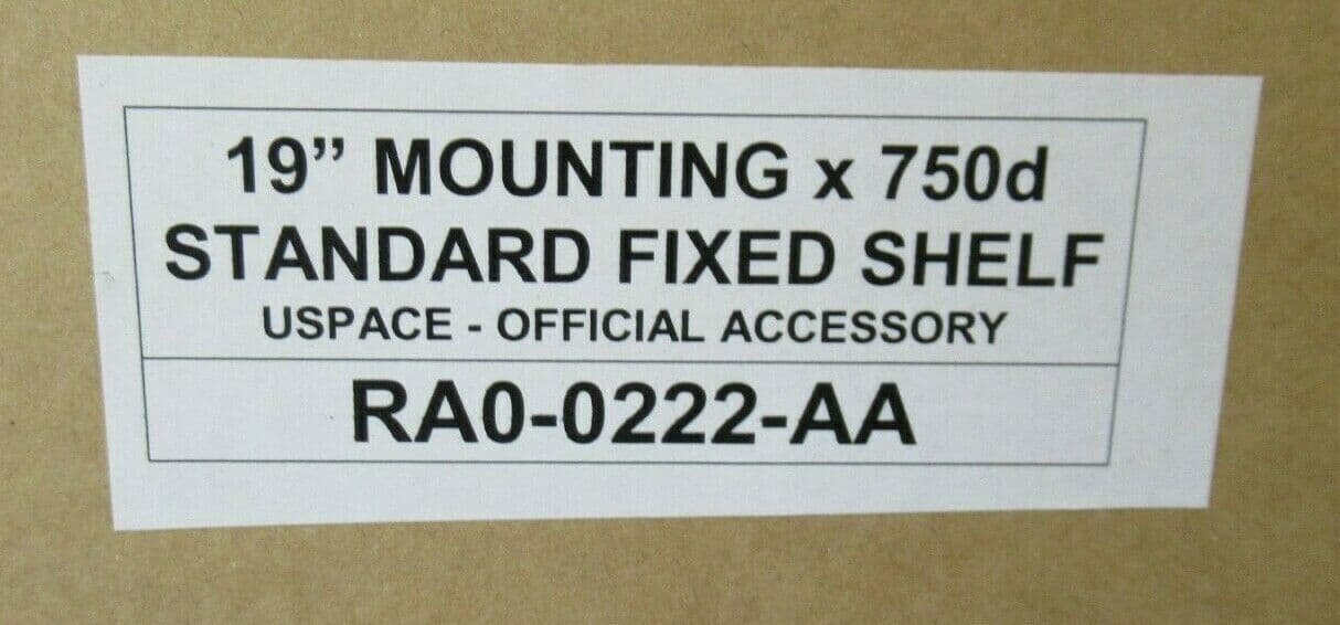New Usystems 4210 RA0-0222-AA Black 19 Inch 750mm Deep Standard Fixed Shelf