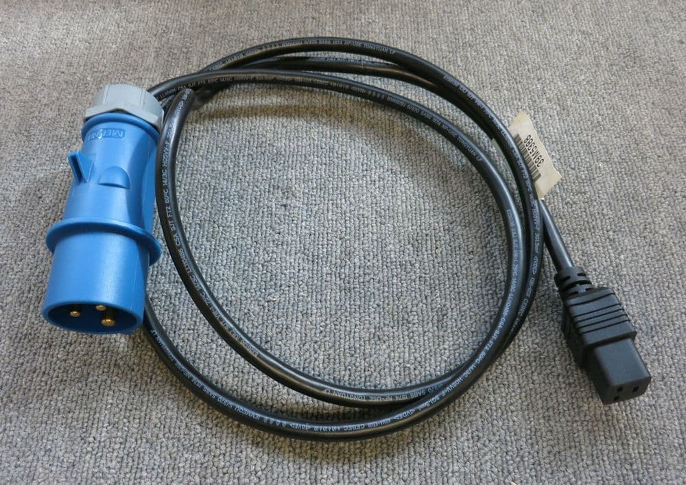 Newlec NLAMT002 240V 16A M Ceeform Blue Plug To Volex 39M5388 C19 F Cable