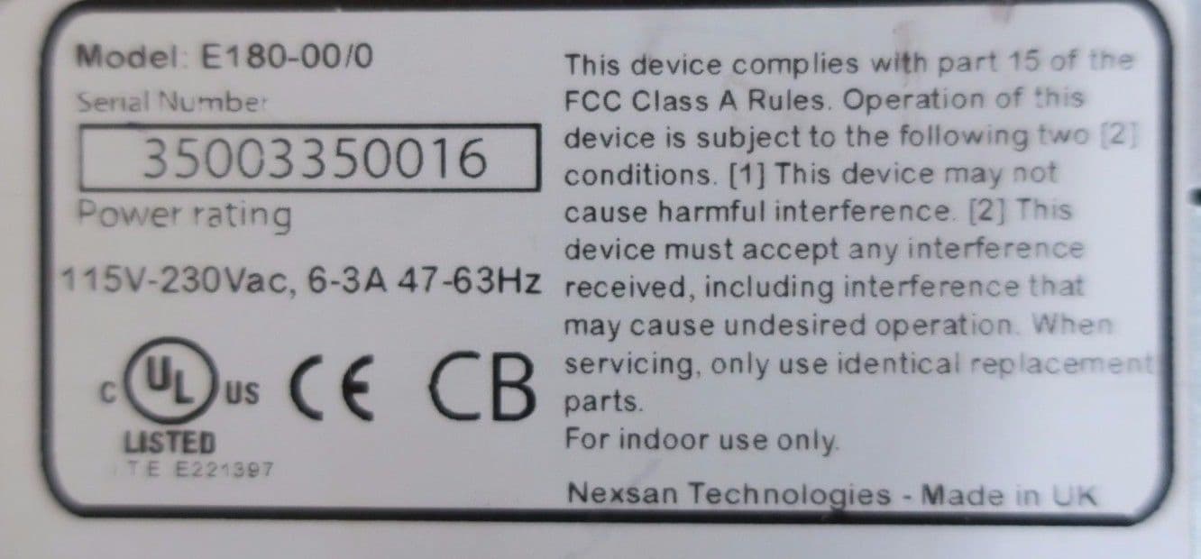 Nexsan Imation E18 SAN Storage System iSCSI / 8GB FC 18x 600GB 15K SAS