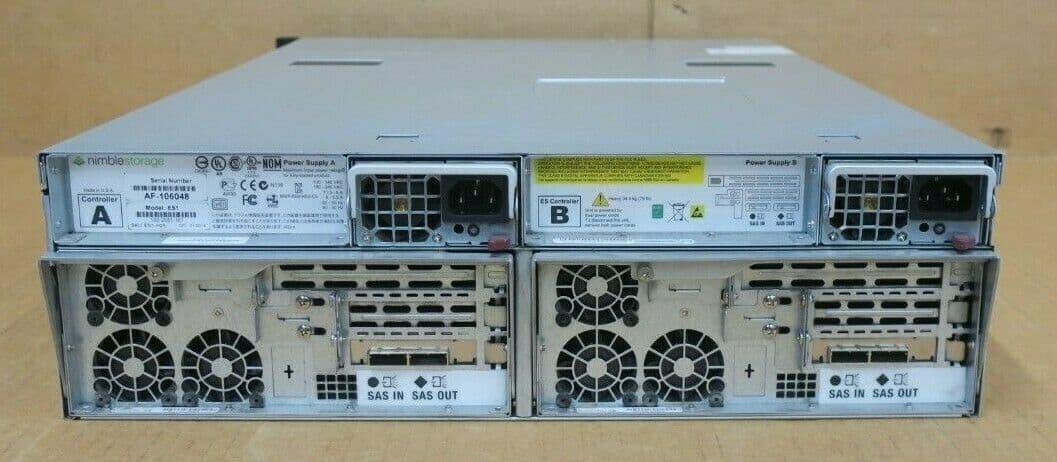 Nimble Storage SAN Expansion Array ES1-H25 15x 1TB 7 2K SAS HDD 16-Bay 2x PSU