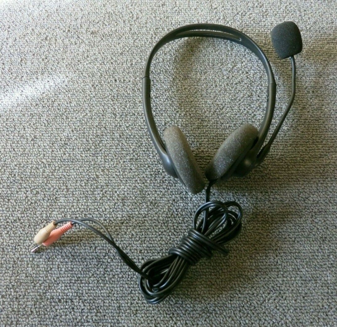 Noise-cancelling Stereo Wired On-Ear Computer PC Headset With Boom ...