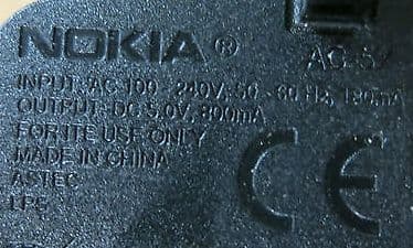 Nokia AC Power Adapter 5 0V 800mA UK Plug - Type AC-5X