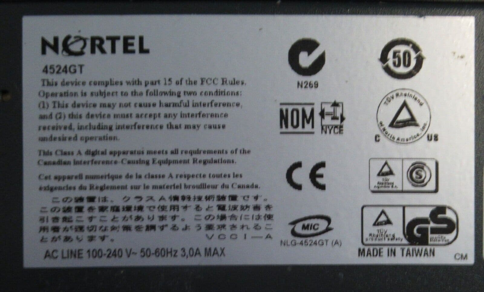 Nortel 4524GT - Rack Mount 24 Port Fast Ethernet IP Routing Switch ...