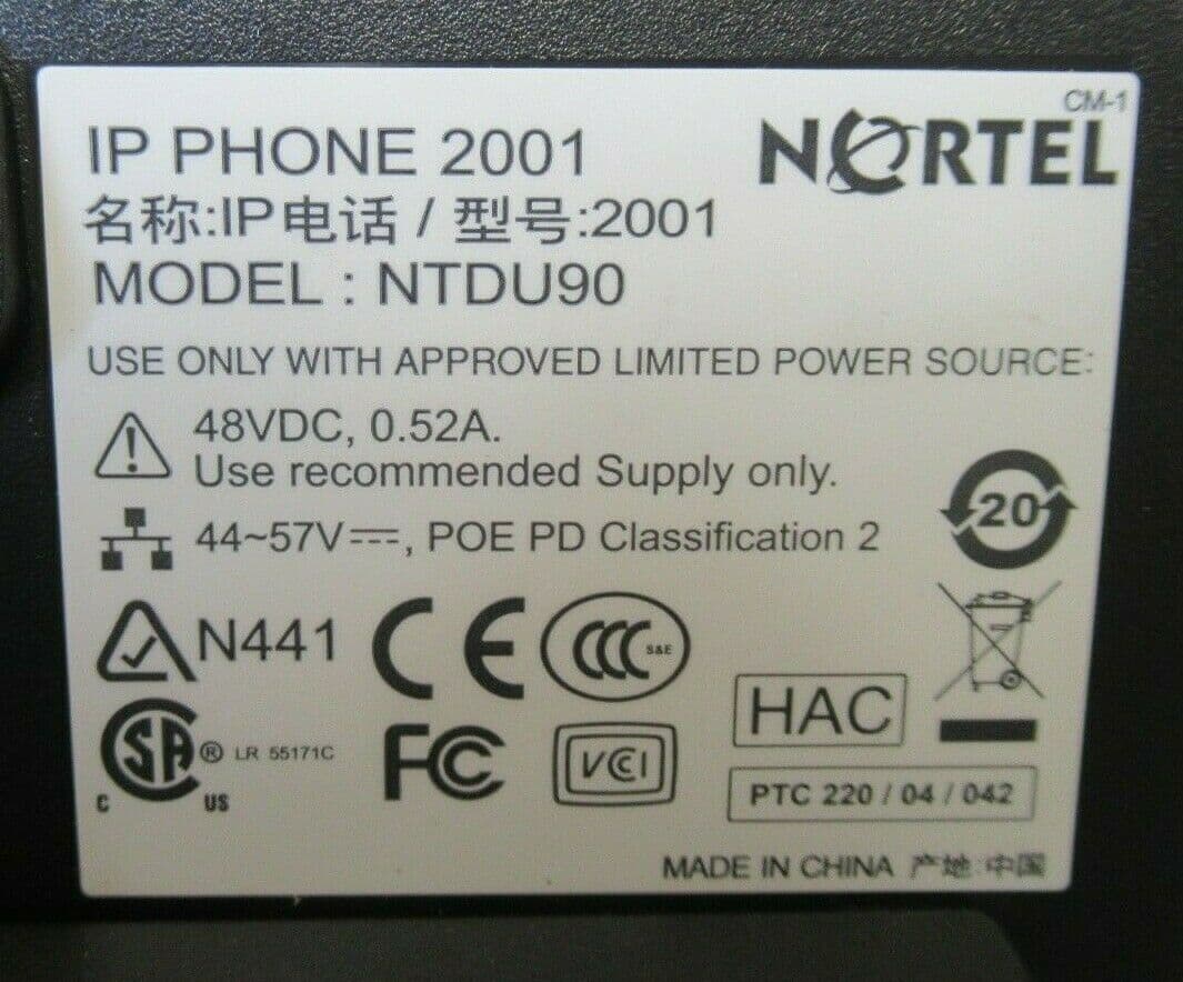 Nortel Networks NTDU90 2001 Desktop VoIP IP Phone Corded Telephone