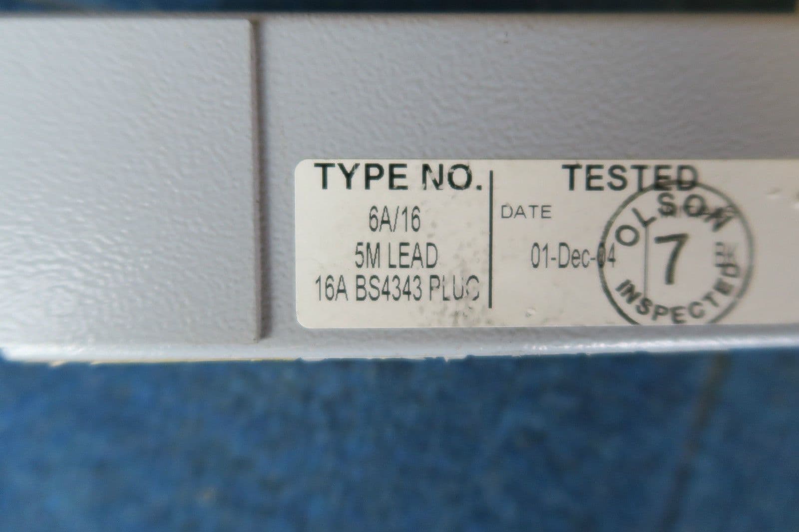 Olson 6A/16 - 5 Metre Lead BS4343 Plug 16 Socket Power Distribution Unit