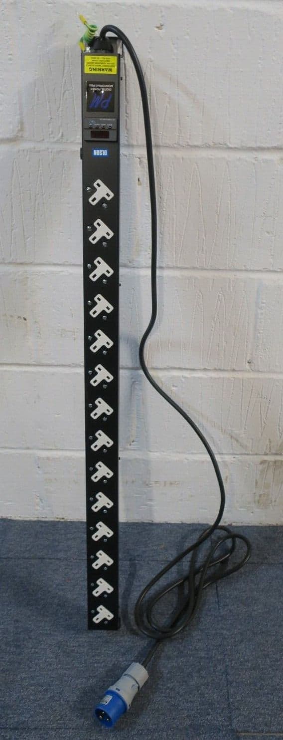 Olson 888/AT&T/LH 14 Way 16A Power Metered Sockets Angled Left 13A UK ...