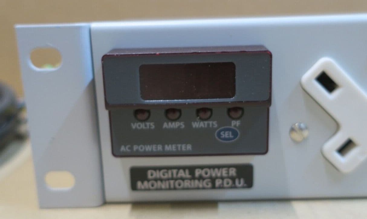 Olson PM1027/16 6 Way 19 1 5U 16A Unswitched Power Metered 13A UK Plug ...